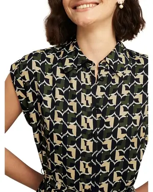 HOBBS LONDON Kalinda Geometric Print Shirt Dress - Multi