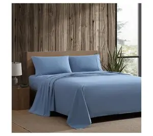 Eddie Bauer Blue Cotton Percale Full Sheet Set - One-color