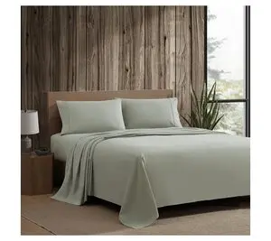 Eddie Bauer Green Cotton Percale Queen Sheet Se T - One-color