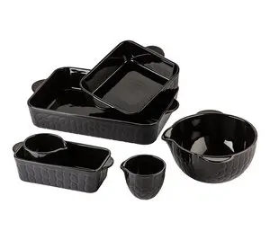 TEMP-TATIONS As Is Carved Willow 6-pc Bakeware Set - One-color