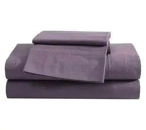 Eddie Bauer Plum Cotton Percale Queen Sheet Set