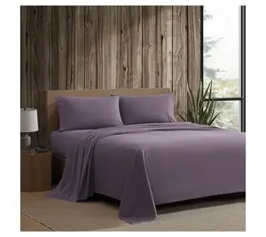 Eddie Bauer Plum Cotton Percale Full Sheet Set - One-color