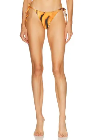 SKIMS X Cavalli Dipped Tie Bikini Bottom - Tiger Face Print