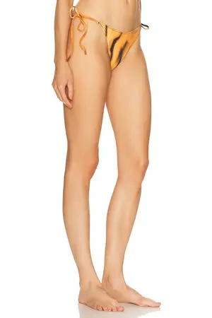 SKIMS X Cavalli Dipped Tie Bikini Bottom - Tiger Face Print