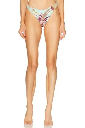 SKIMS X Cavalli Dipped Mid Coverage Bikini Bottom - Fagianella Print