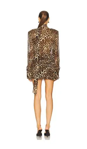 AWAVE STUDIO Mini Dress With Draped Scarf