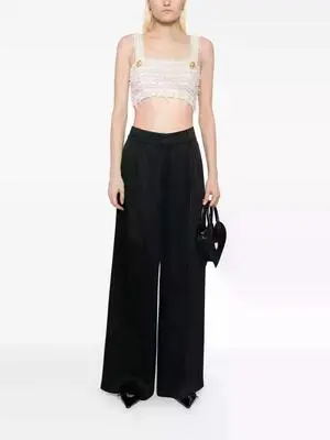 XENIA MAGERA Wide Leg Silk Trousers