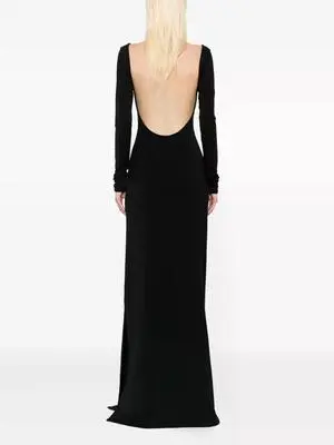 XENIA MAGERA Open Back Maxi Dress