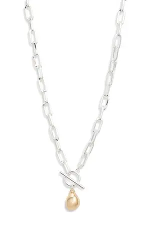 Nordstrom Pebble Pendant Necklace - Silverold