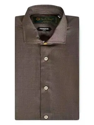 FRANZESE COLLECTION Donald Trump Pointed-collar Buttoned Shirt - Brown