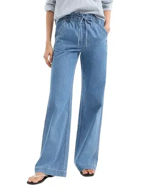 Women's Blue Wide Leg Jeans