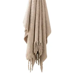 MATOUK Poncho Suri Alpaca Boucle Throw - Dune