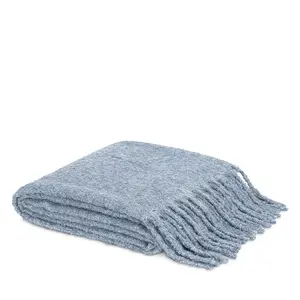 MATOUK Poncho Suri Alpaca Boucle Throw - Hazy Blue