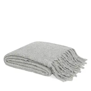 MATOUK Poncho Suri Alpaca Boucle Throw - Silver