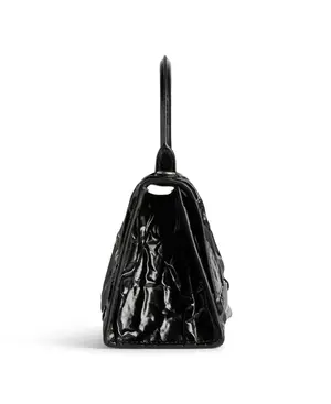 Balenciaga Hourglass Handbag Crushed Effect
