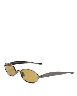 Bottega Veneta Oval Sunglasses, 57mm - Rutenium