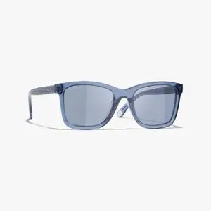 Chanel Rectangle Sunglasses Blue
