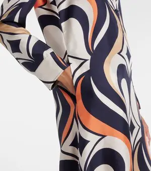 La DoubleJ Chemise Swing Printed Silk Shirt Dress - Multicoloured