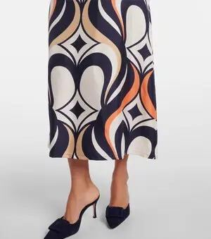 La DoubleJ Chemise Swing Printed Silk Shirt Dress - Multicoloured