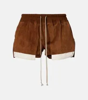 Rick Owens Suede Leather Shorts