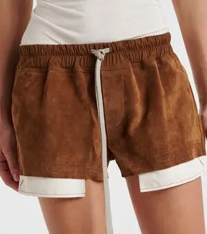 Rick Owens Suede Leather Shorts