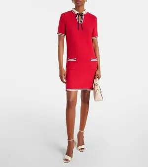 Valentino Garavani Cotton And Wool Minidress