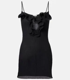 Magda Butrym Ruffled Sheer Mini Dress