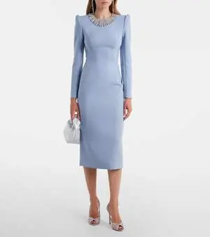 Jenny Packham Cora Embellished Midi Dress - Blue