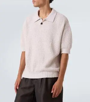 Commas Knitted Cotton Polo Shirt