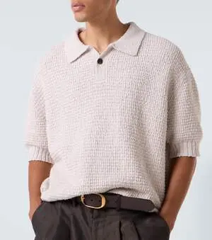 Commas Knitted Cotton Polo Shirt