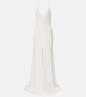 Alex Perry Open-back Satin Crêpe Gown