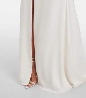 Alex Perry Open-back Satin Crêpe Gown