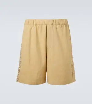 Commas Embroidered Shorts - Beige