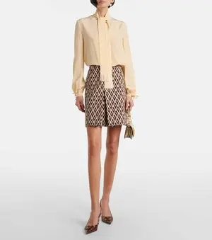 Valentino Garavani Vlogo Signature Leather Slingback Pumps - Brown