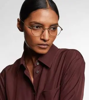 Loewe Slim Square Metal Eyeglasses