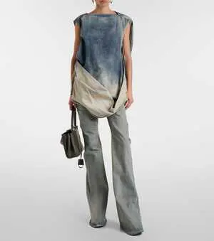 Rick Owens Draped Denim Top