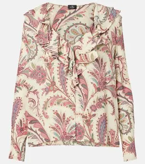 Etro Printed Ruffled Blouse - Multicoloured