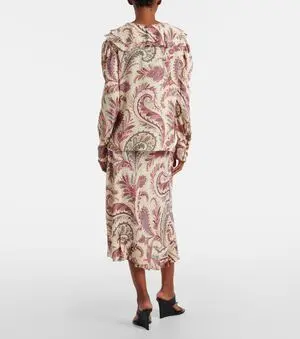 Etro Printed Ruffled Blouse