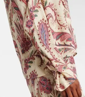 Etro Printed Ruffled Blouse