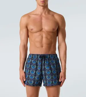 Commas Printed Swim Trunks - Blue