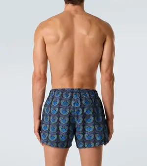 Commas Printed Swim Trunks - Blue