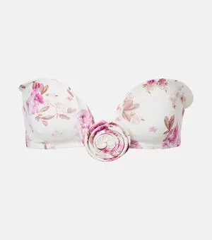 Magda Butrym MAGDA BUTRYM Floral-Appliqué Bikini Top White