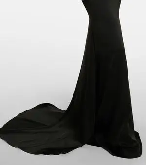 Alex Perry Satin Crêpe Gown - Black
