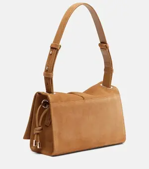 CHRISTIAN LOUBOUTIN Baggy Small Suede Shoulder Bag - Beige