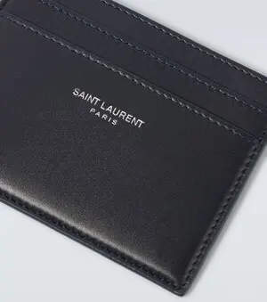 Saint Laurent Logo Leather Card Holder