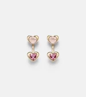 ROXANNE FIRST 14kt Yellow Earrings With Tourmaline And Rose Quartz - Gold