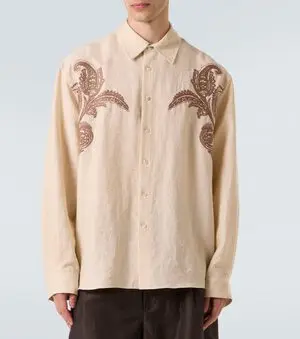 Commas Embroidered Shirt - Beige