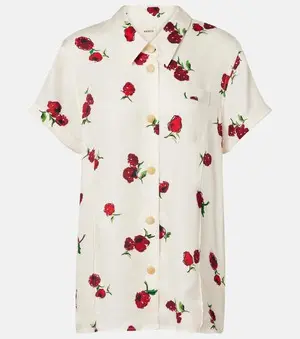 Khaite Keefe Printed Twill Shirt