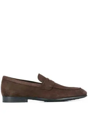 TOD'S Suede Penny Loafers - Brown