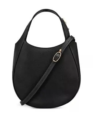 Longchamp Grained-leather Handbag - Black